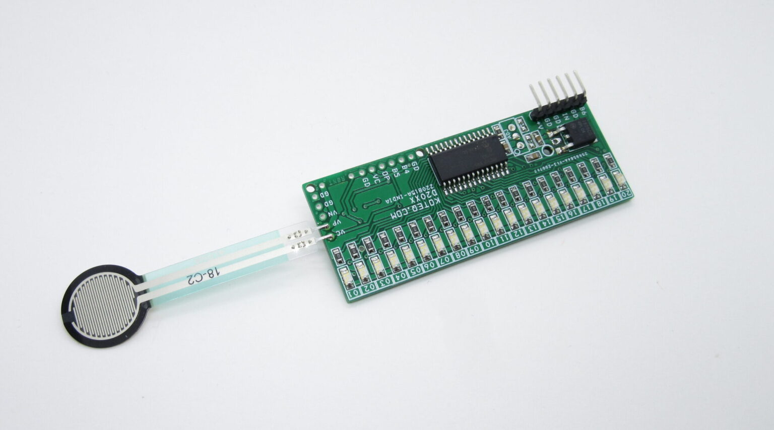 Flex/Force Sensor to bargraph monitor using PIC16F886 - Electronics-Lab