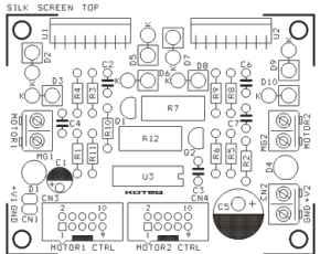 L298-Dual-DC-Motor-Driver-Board-pcb-SILK - Electronics-Lab.com