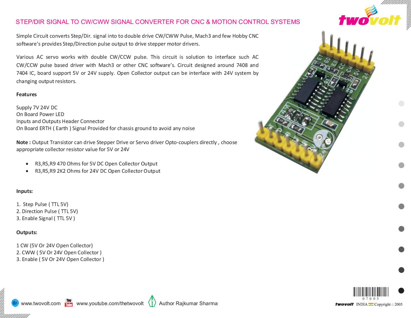 STEP-DIR-SIGNAL-TO-CW-CWW-SIGNAL-CONVERTER - Electronics-Lab.com