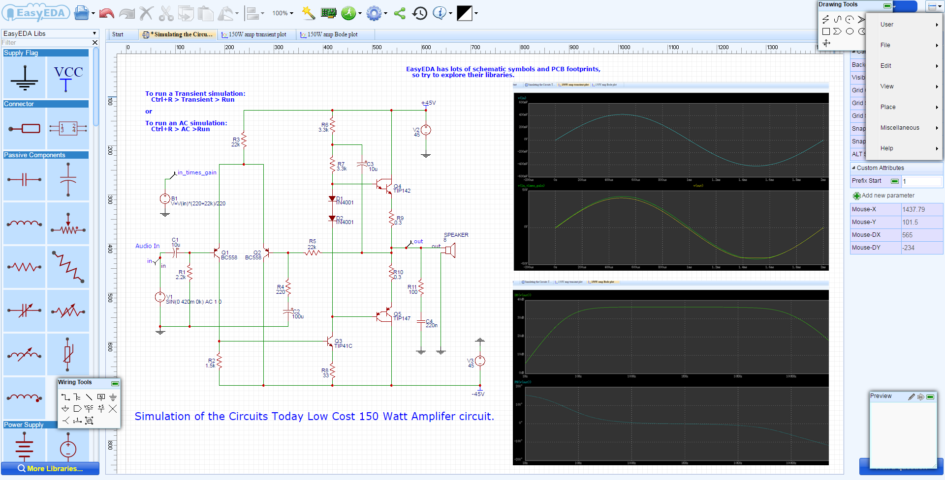 Online Circuit Schematic Editor