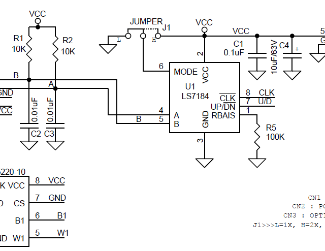 DIGITAL-POTENTIOMETER-USING-OPTICAL-ENCODER-SCHEMATIC - Electronics-Lab.com