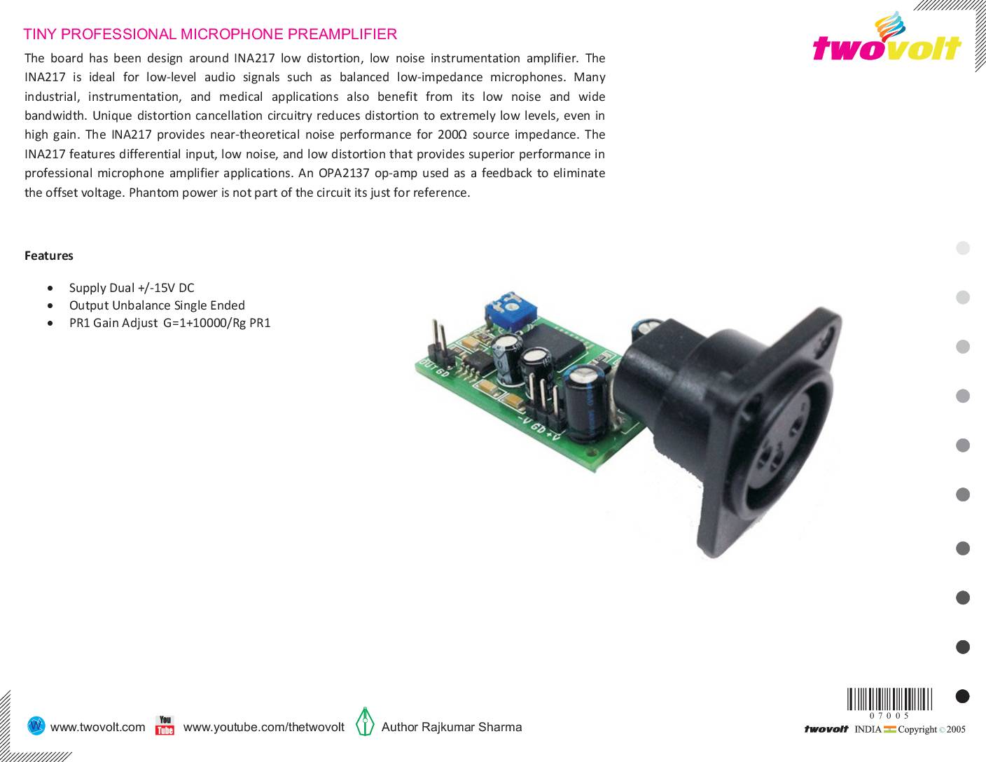 MICROPHONE-PREAMPLIFIER - Electronics-Lab.com
