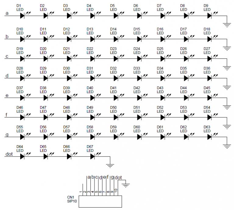 Led Based Large Size 7 Segment Display Electronics