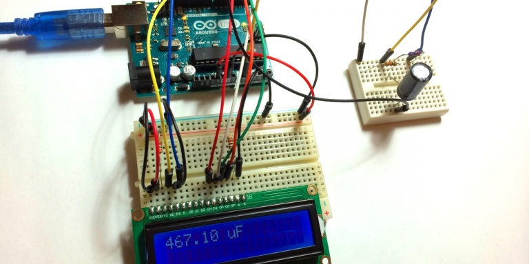 Arduino-Capacitance-Meter-with-LCD-Output - Electronics-Lab.com
