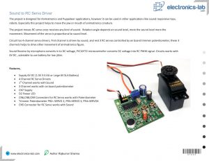 Sound to RC Servo Driver - Electronics-Lab.com