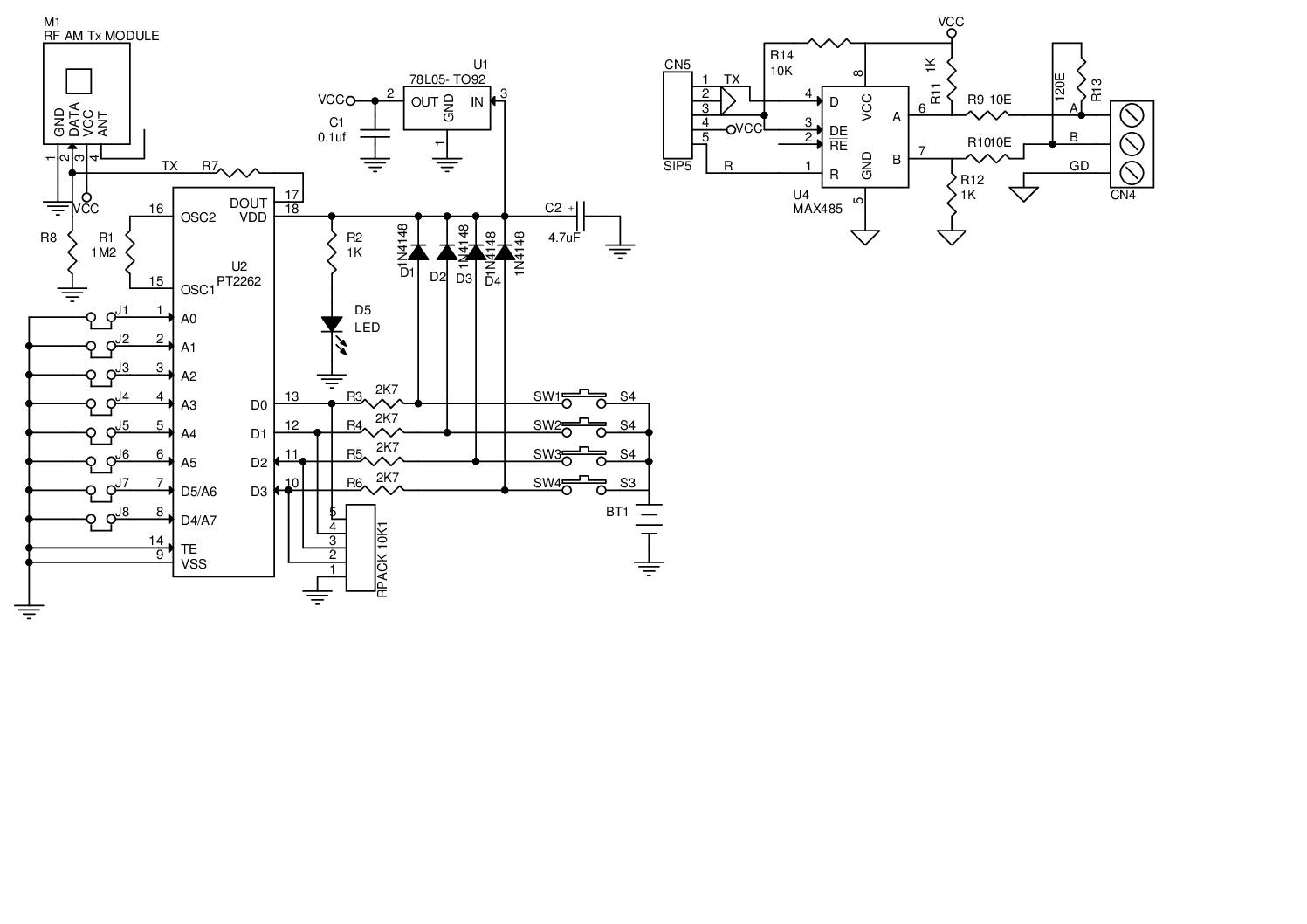 Schematic Encoder Electronics