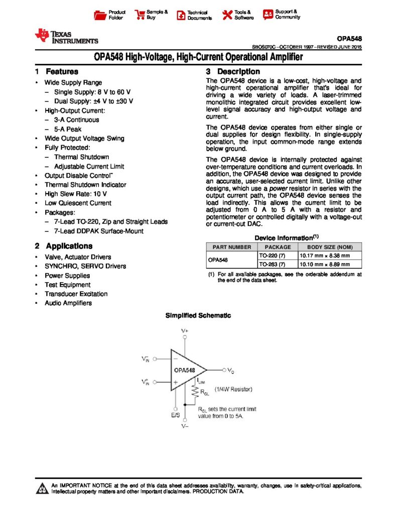 opa548 - Electronics-Lab.com