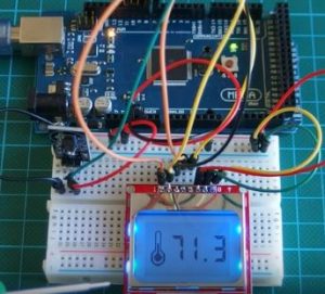DS18B20 Sensor Based Thermometer with Nokia 5110 LCD display - Electronics-Lab