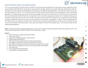 RGB LED DRIVER SHIELD FOR ARDUINO NANO - Electronics-Lab