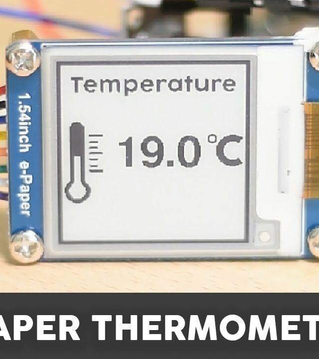 ESP32 E-Paper Thermometer with a DS18B20 Sensor - Electronics-Lab.com