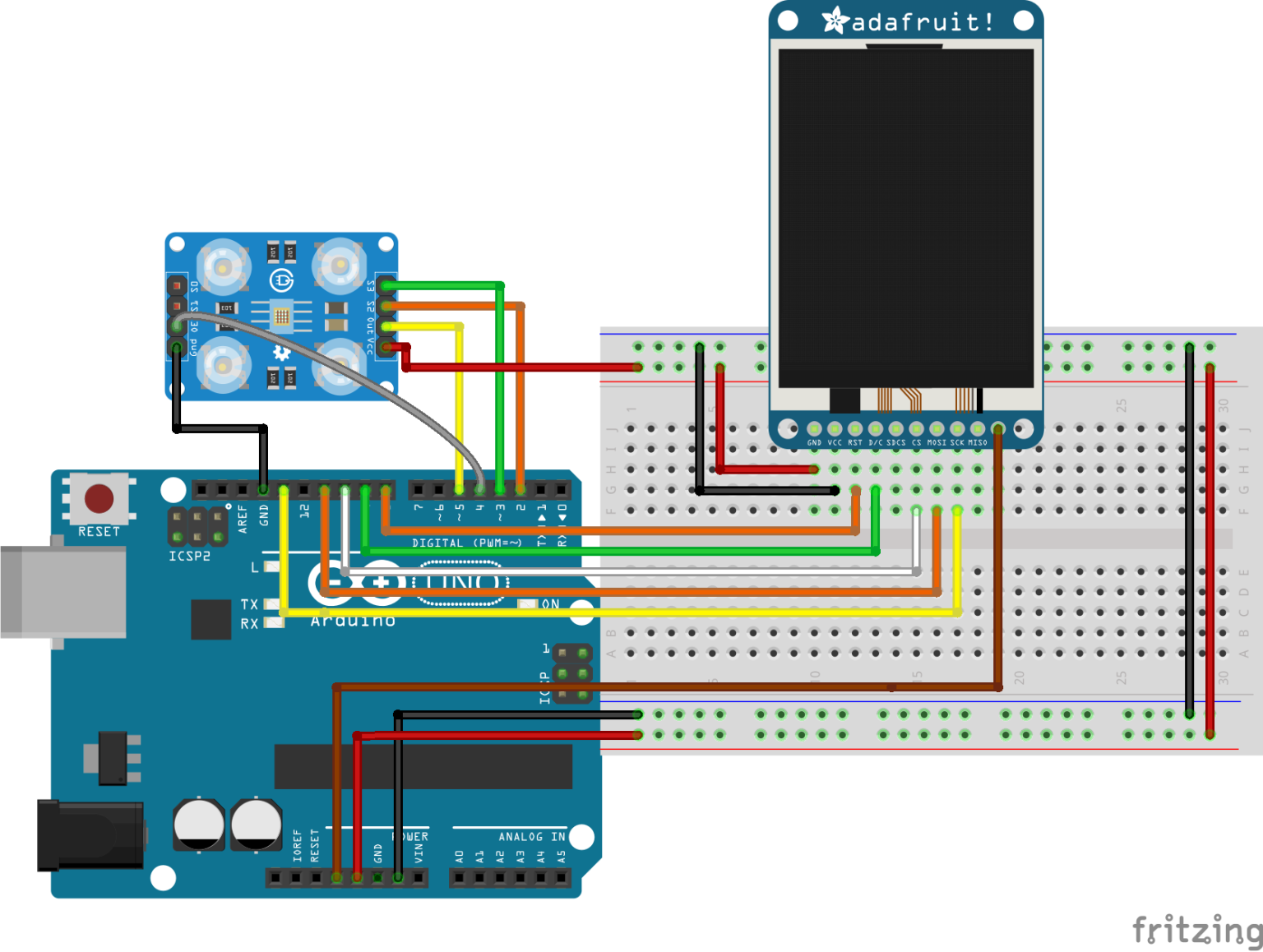 Color Detector Using TCS230 Color sensor and Arduino - Electronics-Lab