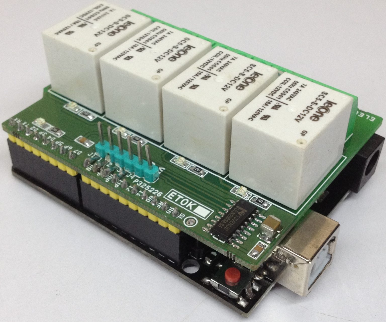 4 Channel Relay Shield for Arduino UNO - Electronics-Lab