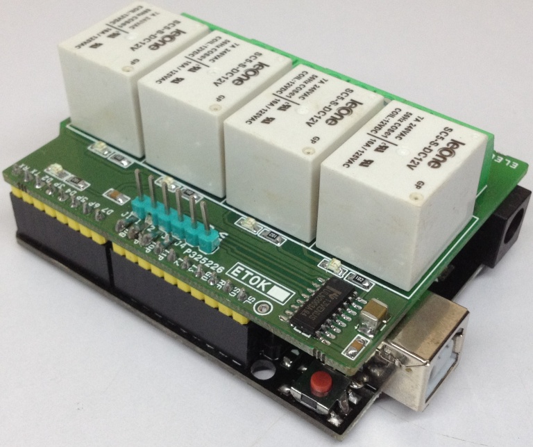 4 Channel Relay Shield for Arduino UNO - Electronics-Lab