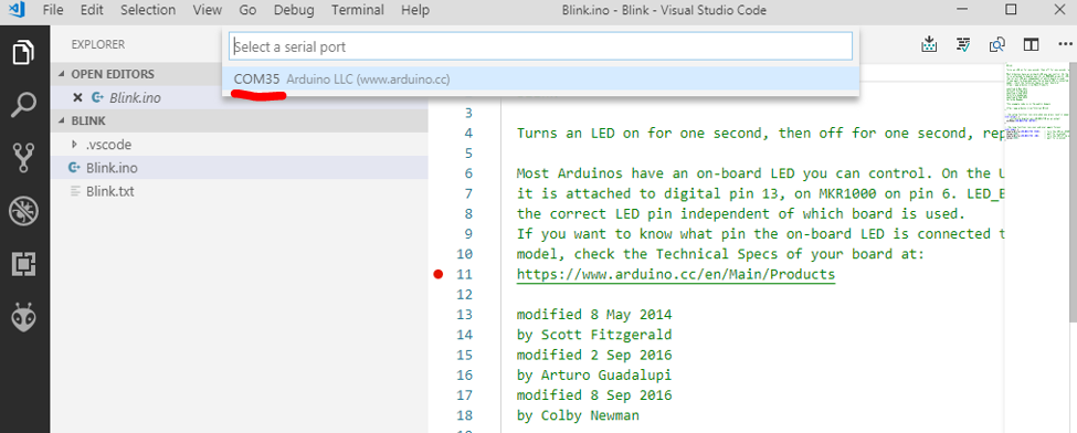 select serial port - Electronics-Lab.com