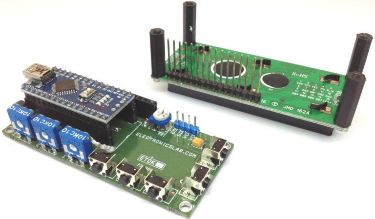 16x2 Lcd Shield For Arduino Nano Electronics Lab