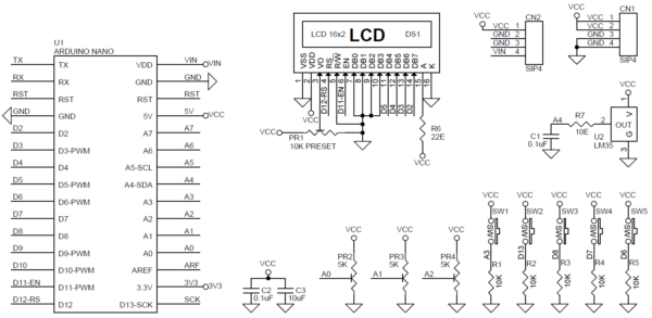 16x2 LCD Shield for Arduino Nano - Electronics-Lab