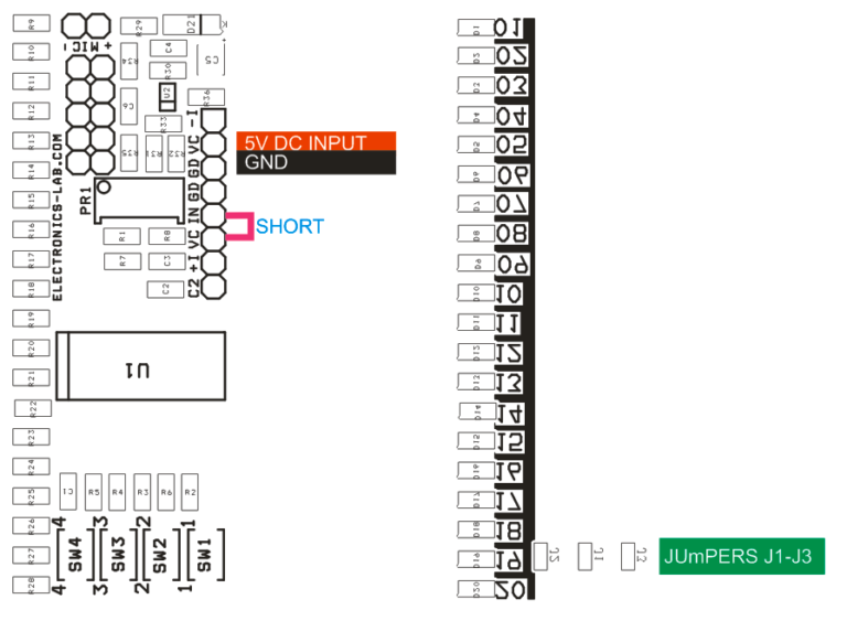 LED Lighting Effects Generator using PIC16F886 - Electronics-Lab.com