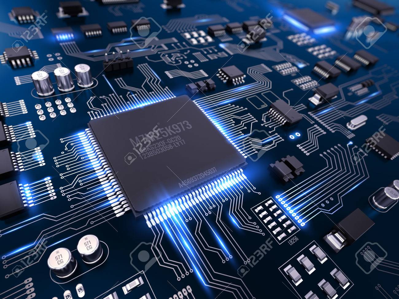 High Tech Electronic PCB Printed Circuit Board With Processor And 