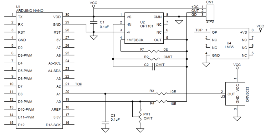 Multi Sensor Shield for Arduino Nano with Light, Magnetic Field & Temperature Sensor ...