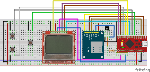SIM800L GSM module with Nokia 5110 LCD and Arduino - Electronics-Lab