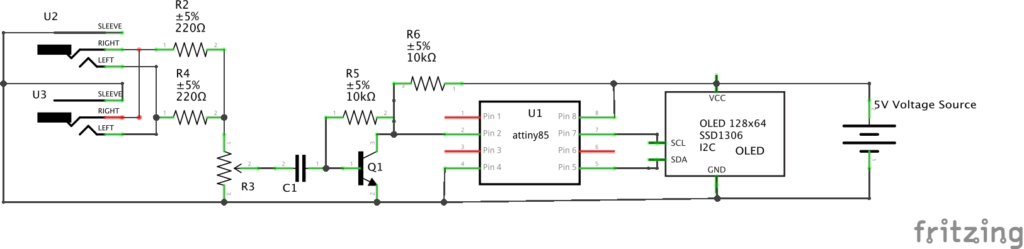 32 band Audio Spectrum Analyzer using OLED display and Attiny85 ...