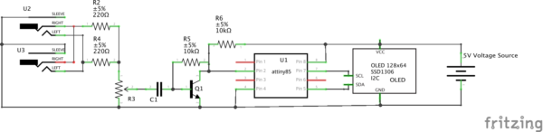 32 Band Audio Spectrum Analyzer Using Oled Display And Attiny85