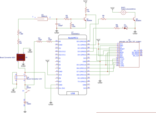DIY Geiger Counter With an ESP8266 and a Touchscreen - Electronics-Lab
