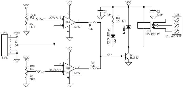 Window Comparator Window Detector With Relay Output Electronics Lab 6178