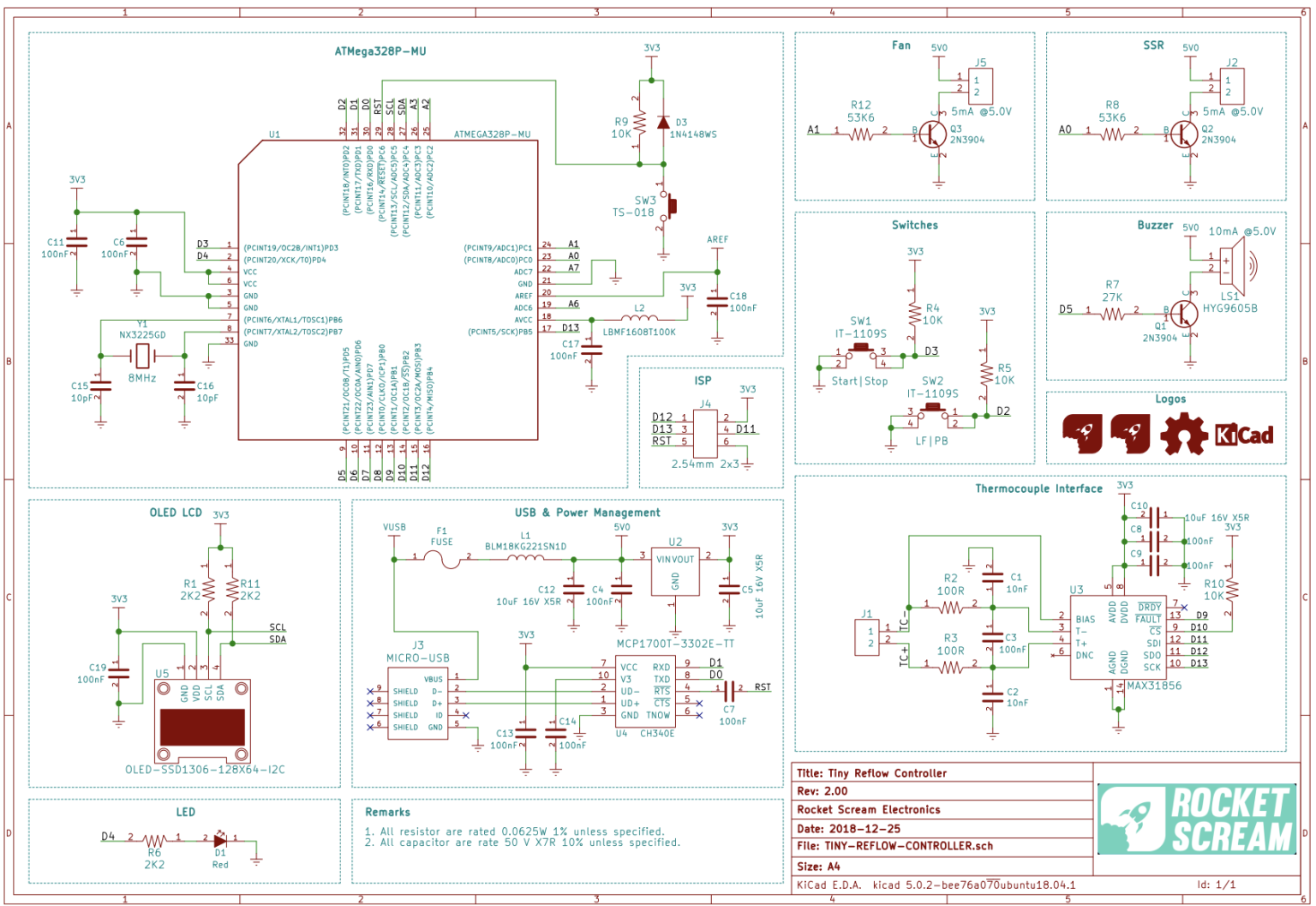 Tiny Reflow Controller with OLED display - Electronics-Lab