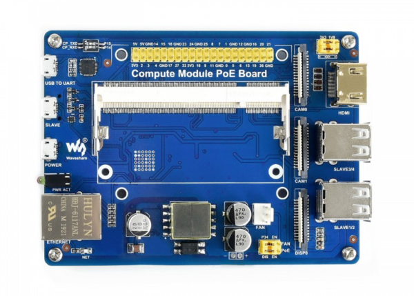 Waveshare releases a Compute Module IO Board with POE Feature ...
