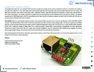Isolated CAN Transceiver Module - Electronics-Lab.com