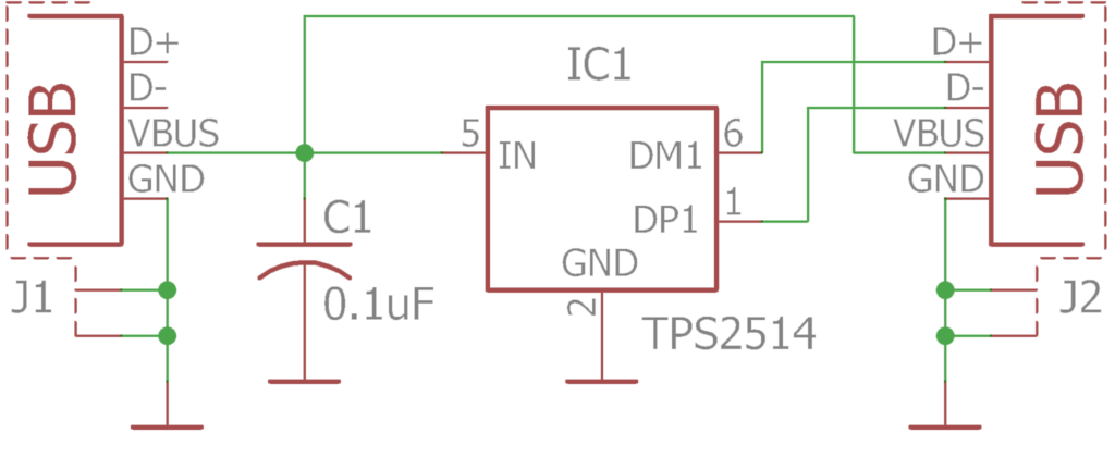 USB Charging Port Controller using TPS2514 - Electronics-Lab