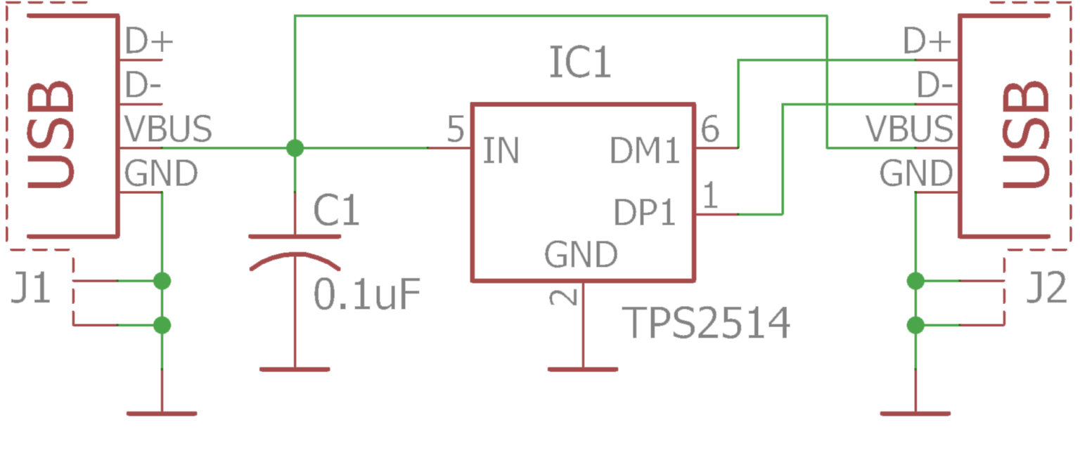 USB Charging Port Controller using TPS2514 - Electronics-Lab