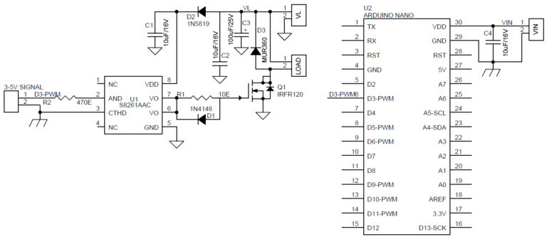 Isolated Gate Mosfet Driver Based Dc Motor And Solenoid Driver Arduino Nano Shiled Electronics Lab