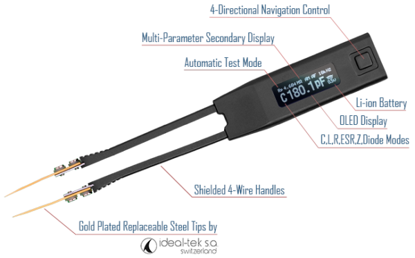ST-5S Smart Tweezers™ for On-board L/C/R Measurements and PCB Testing ...