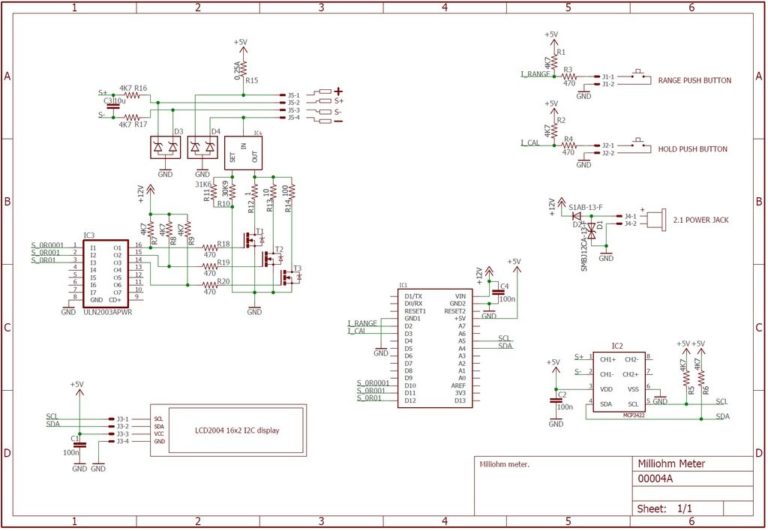 Arduino Based Milliohm Meter With Lcd Display Electronics Lab