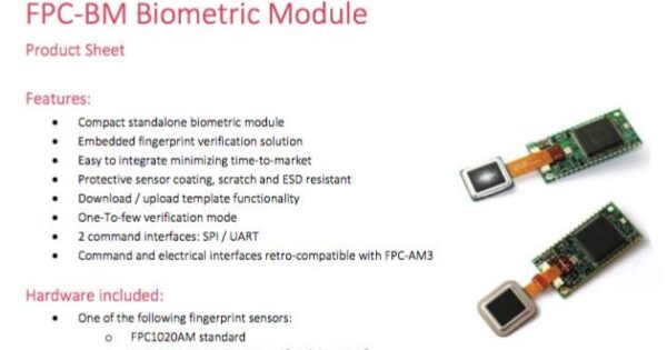 Compact Fingerprint Biometric Module Electronics 