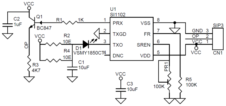 Reflectance based Proximity Sensor using Si1102 - Electronics-Lab.com