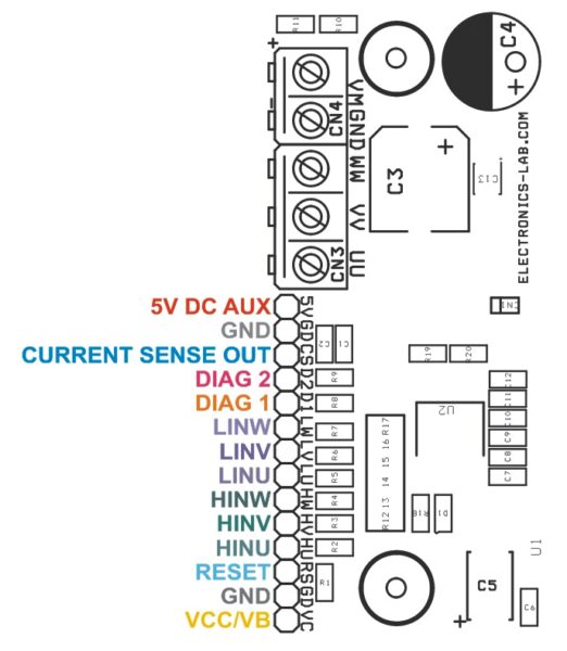 20A/40V Integrated Power Module for DC Brushless Motors (BLDC ...