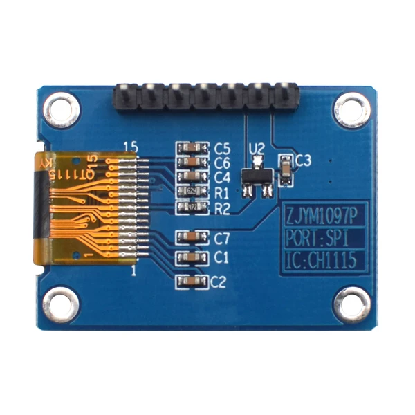 1.09" 64x128 Monochrome Graphic OLED Display Module - SPI - Electronics-Lab