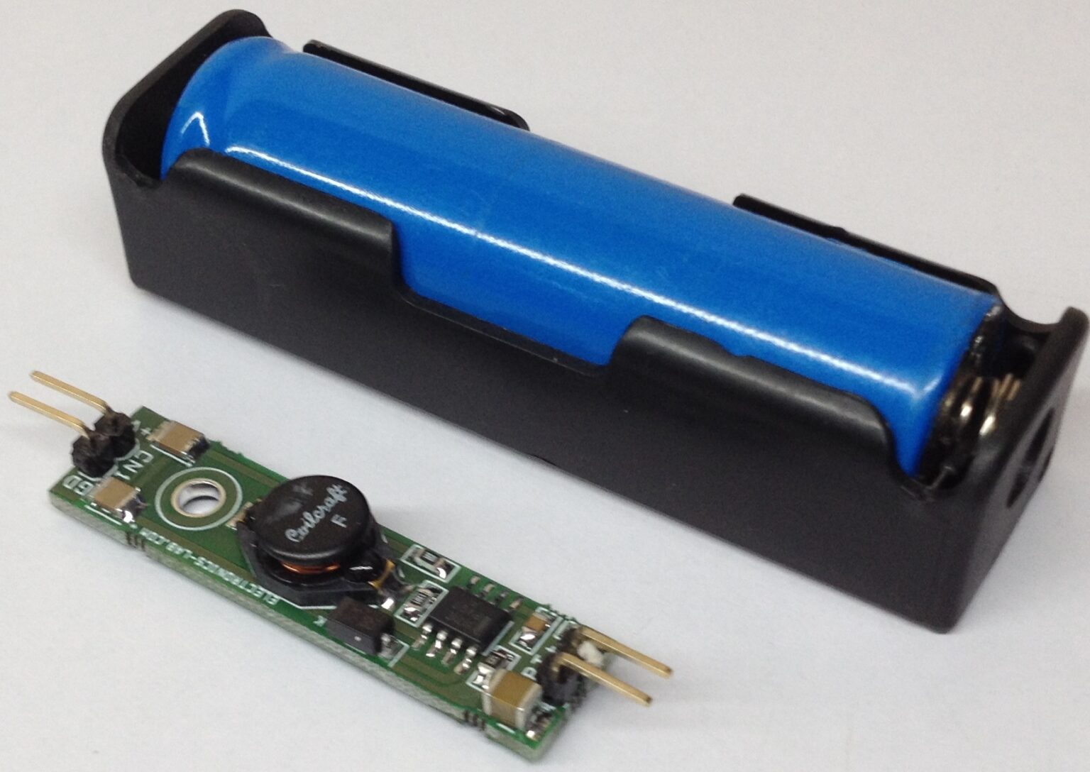 Single 18650 LiPo Battery to 5V Boost Converter - Electronics-Lab