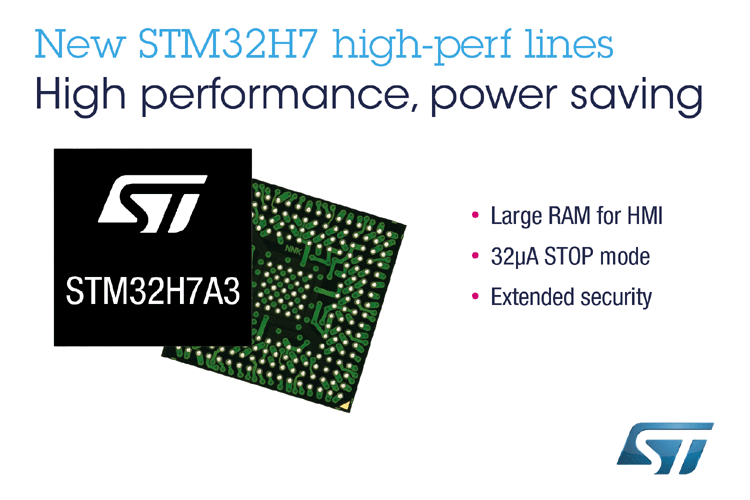 STMicroelectronics STM32H7A3/7B3 lines of microcontrollers include an ... STMicroelectronics STM32H7A3/7B3 lines of microcontrollers include an ...