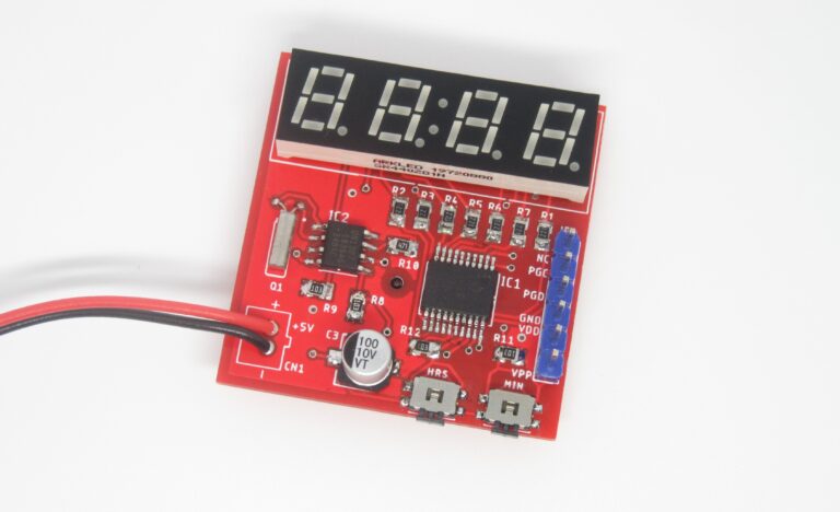 7-segment Mini Clock using PIC16F628A and DS1307 RTC - Electronics-Lab