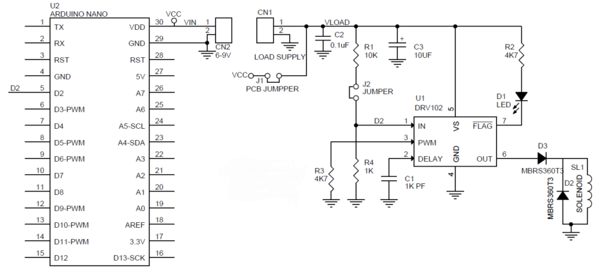 2.7A PWM Valve/Solenoid Driver Arduino Nano Shield - Electronics-Lab