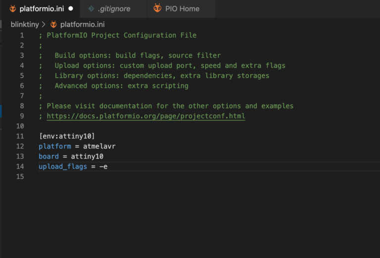 Programming the ATtiny10 with Platform.io IDE - Electronics-Lab
