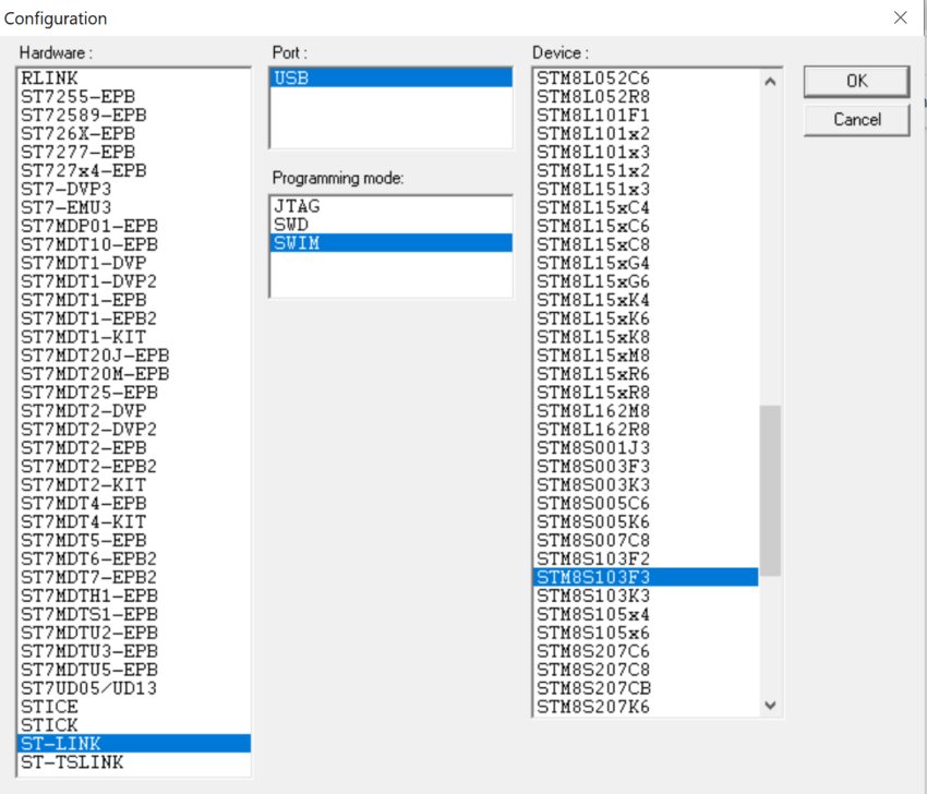 Getting Started with STM8S using STVD and Cosmic C Compiler - Electronics-Lab