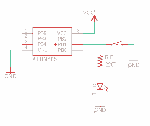 Attiny85 Push Button Power Switching Software Only Solution Electronics Lab