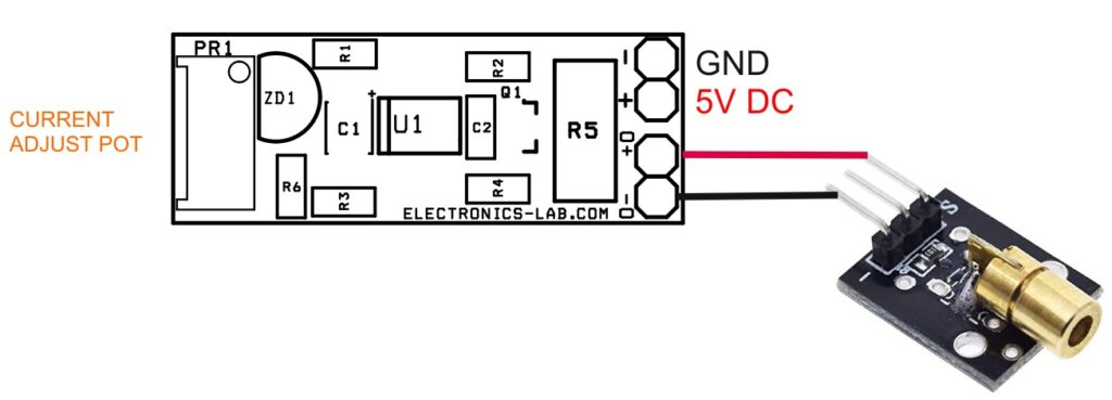 Adjustable Constant Current LASER Diode/LED driver - Electronics-Lab