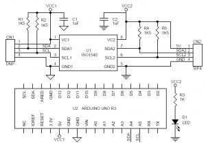 Optically Isolated Bidirectional I2C Shield For Arduino - Electronics-Lab