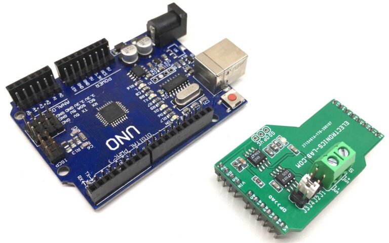Type K Thermocouple Sensor Amplifier Arduino Shield - Electronics-Lab